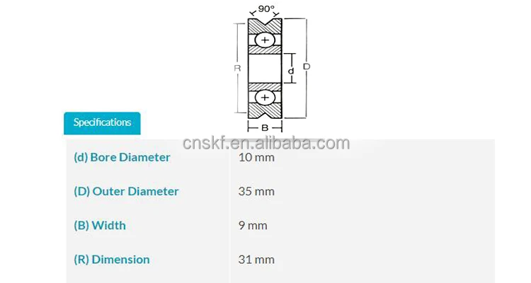 V groove Ball Bearing R 6200 35 2Z R6200/35-2Z| Alibaba.com
