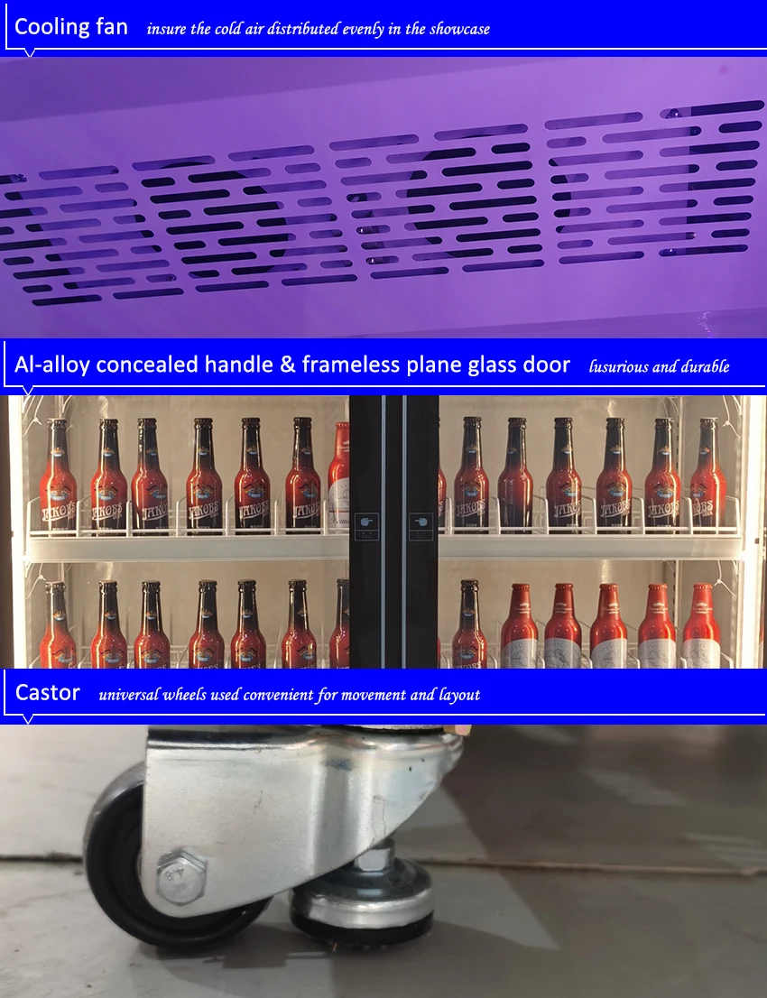 Commercial Cold Soft Drinks Fridge Refrigerated Bottle Beverage Multi ...