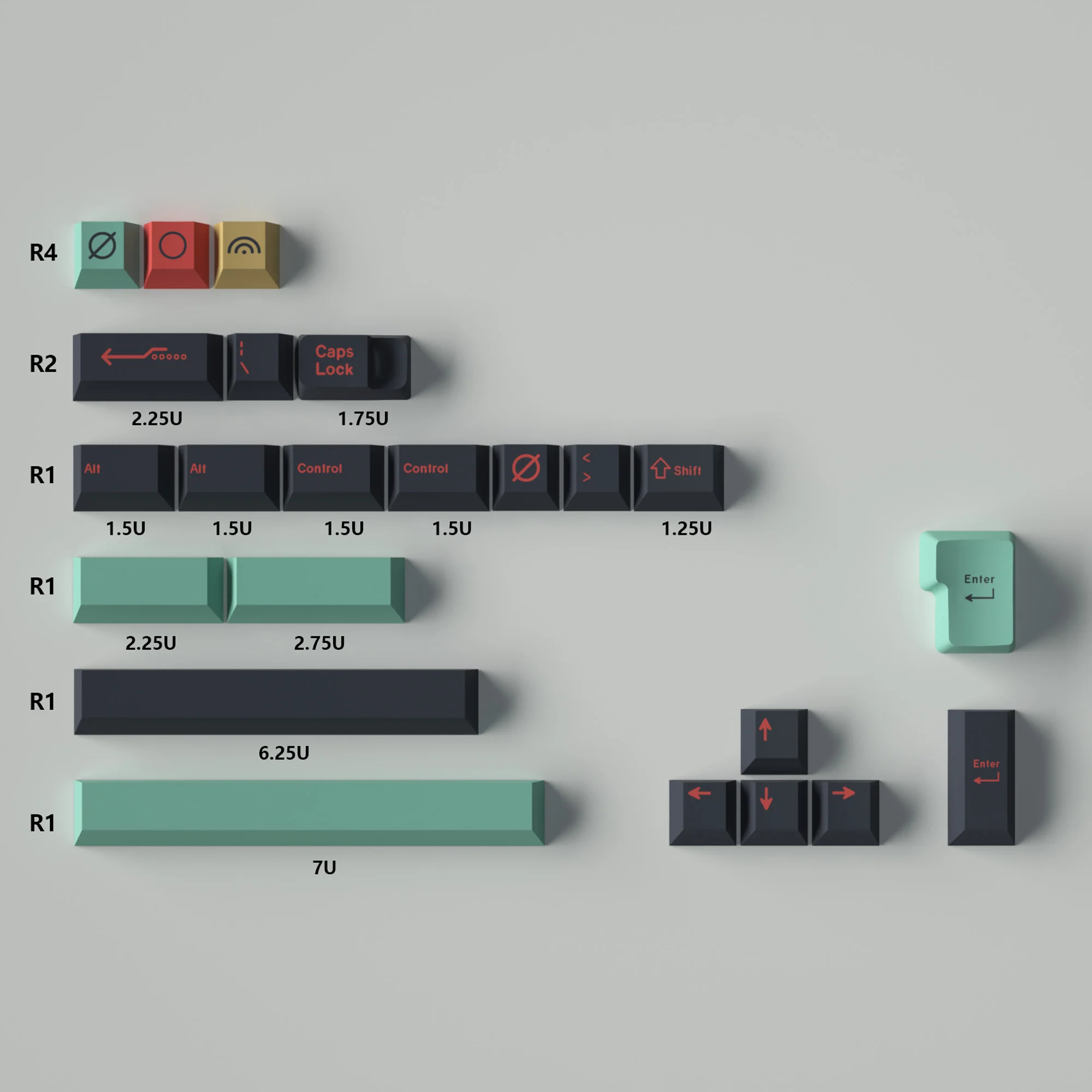 GMK Metropolis Keycaps - Premium PBT Dye Subbed Keycaps