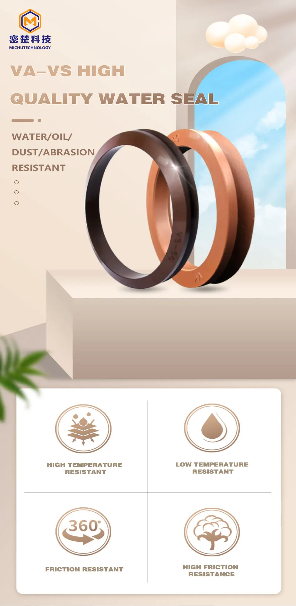 NBR FKM Rubber VA/VS/VL V-Ring Water Seals Rotary Shaft Seal Ring for Mechanical & Hydraulic ...