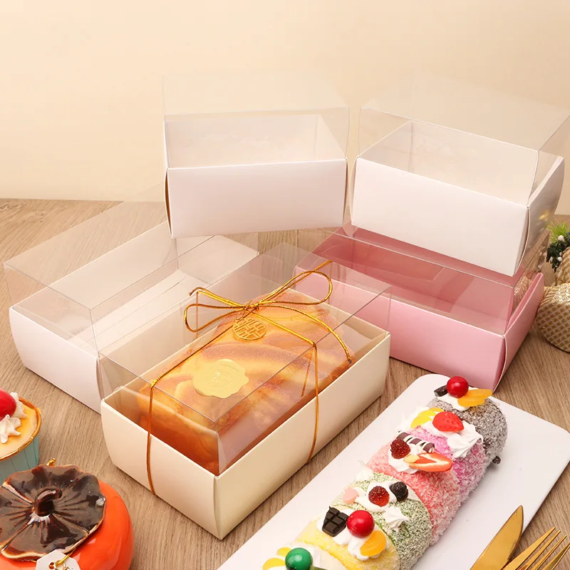 OEM Macaron Pastry Dessert Packaging Boxes Multi Color clear Lid Paper ...