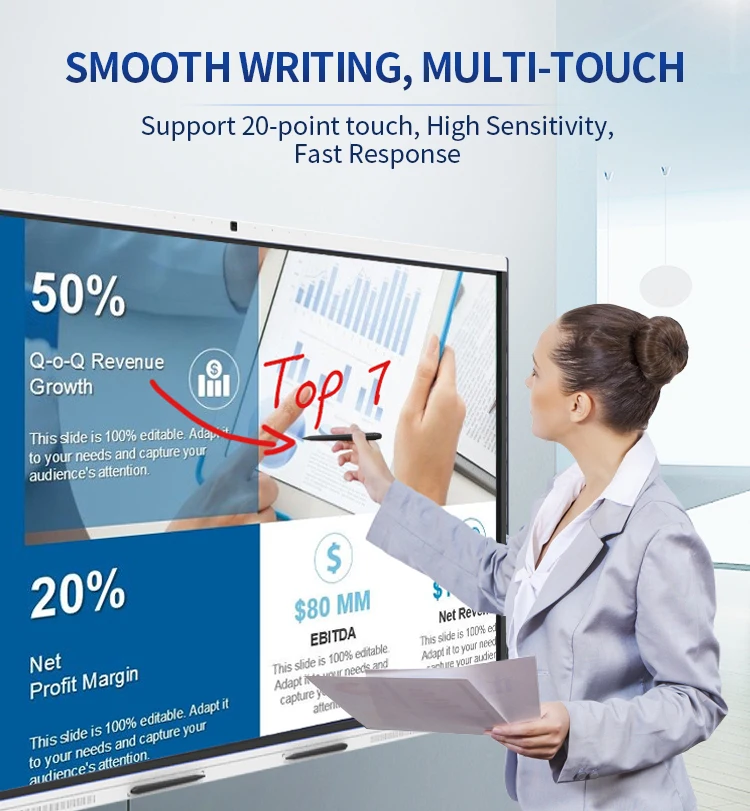 HUSHIDA interactive panel cvte smart whiteboard digital whiteboard dual conference system