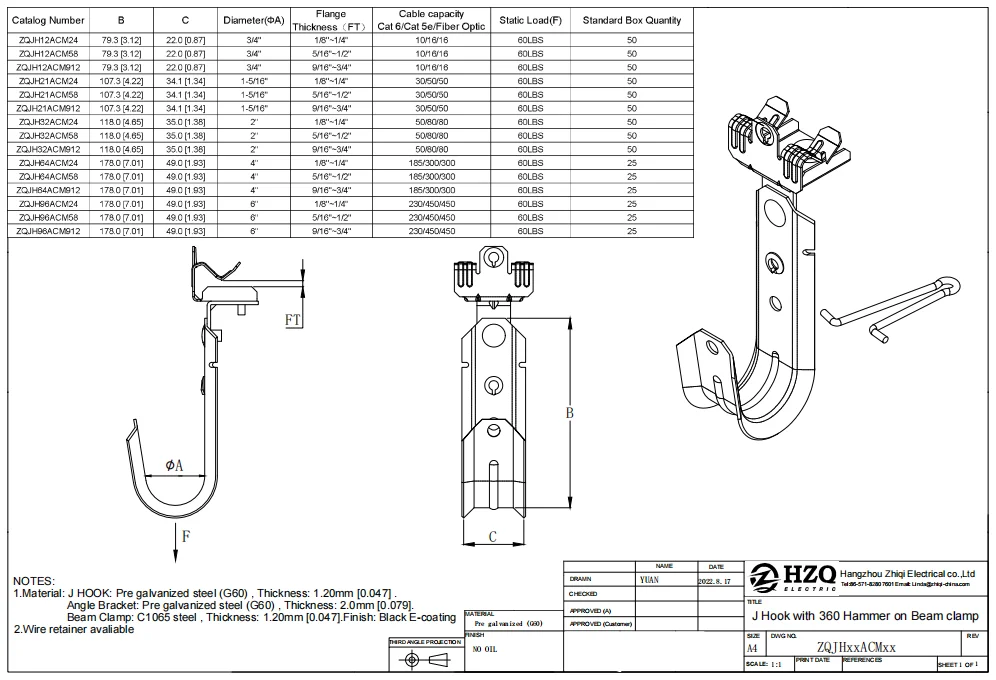 J Hook with Hammer on Beam Clamp Angle Bracket Swivel| Alibaba.com