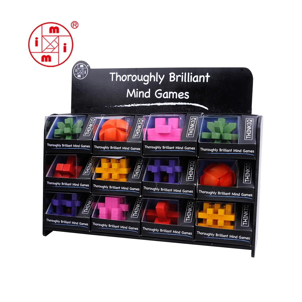 Wholesale OEM Wooden Brain Teaser IQ Puzzle Cube - Luban Lock