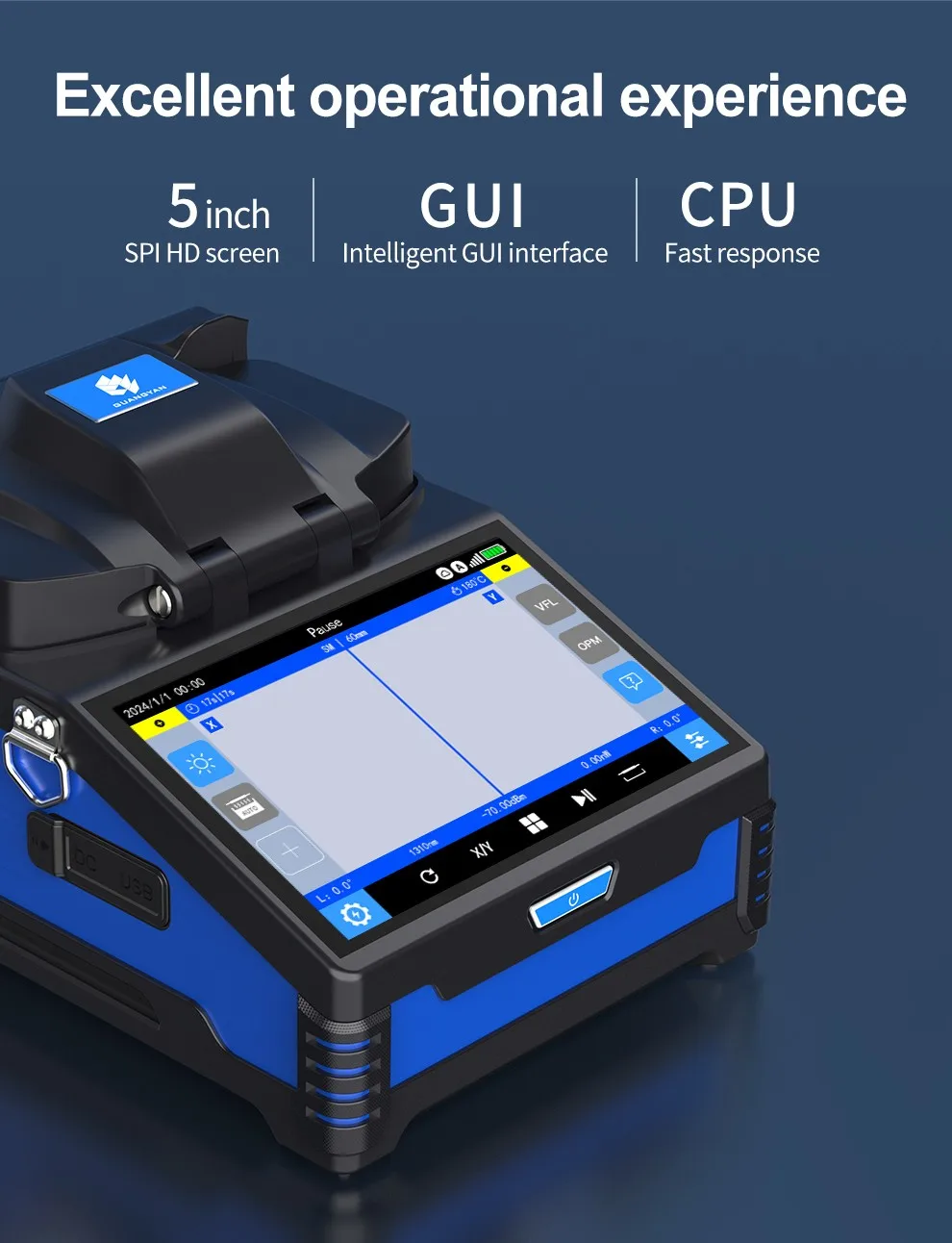 GYUANGYAN K3 Fiber Optic Fusion Splicer - Portable & Efficient