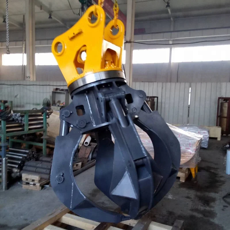 Sj02 Small Hydraulic Wood Grabber Excavator 360 Degree Rotating Wood ...