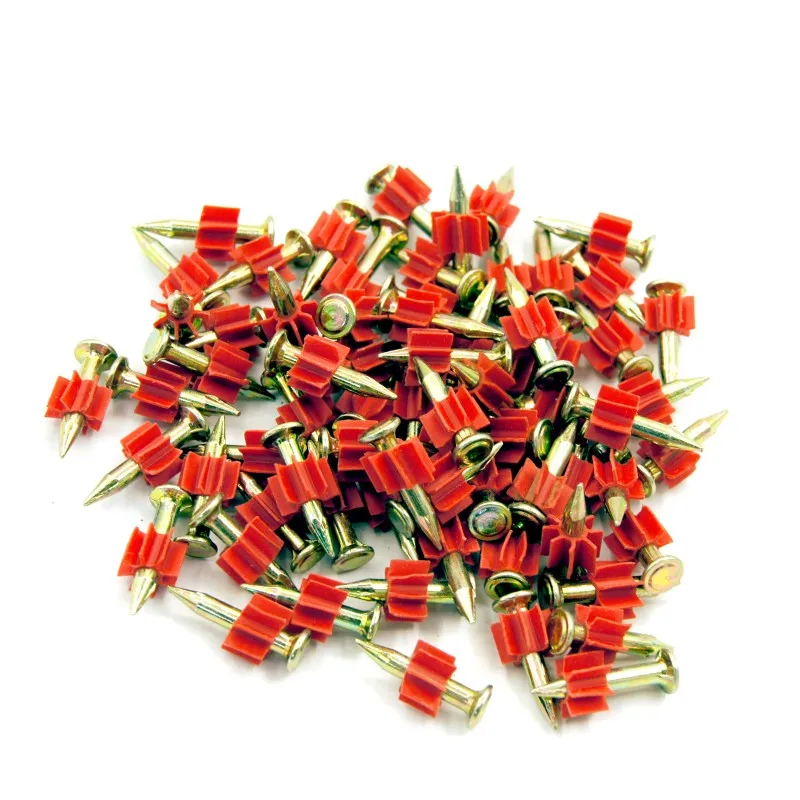 Steel Stud For Concrete Shooting Nail With Red Pvc Washer - Buy ...