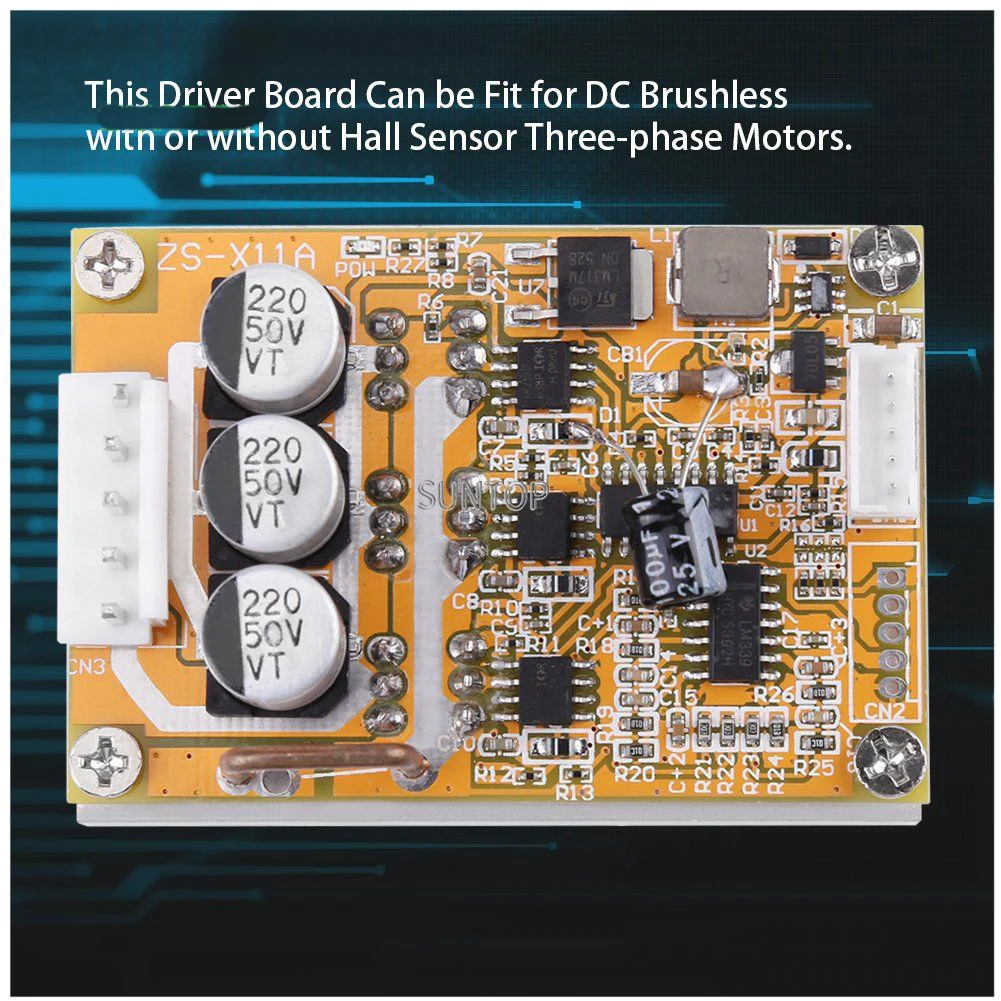 Brushless Motor Controller 5V-36V 350W DC Brushless Motor Controller BLDC PWM Driver Board with ...