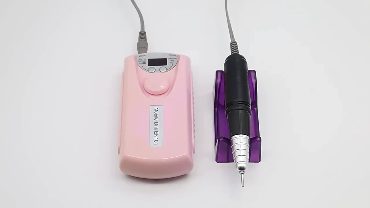 Portable Rechargeable Nail Drill Machine Lcd Display Adjustable Speed ...