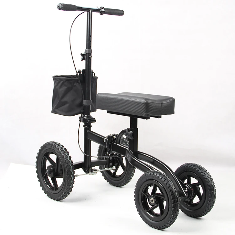 12 Inch Outdoor Red One Leg All Terrain Knee Scooter For Broken Leg ...