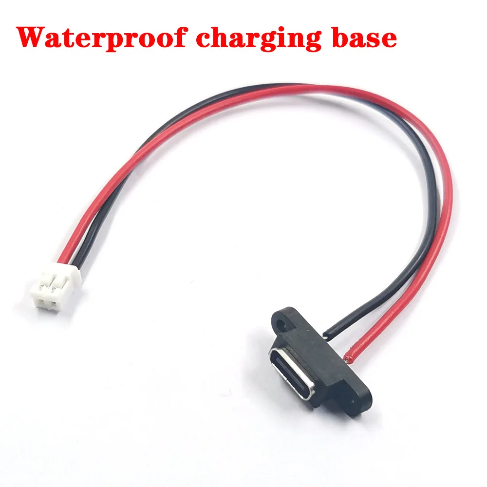 Usb Type C Waterproof Connector Welding Wire Female Socket High Current ...