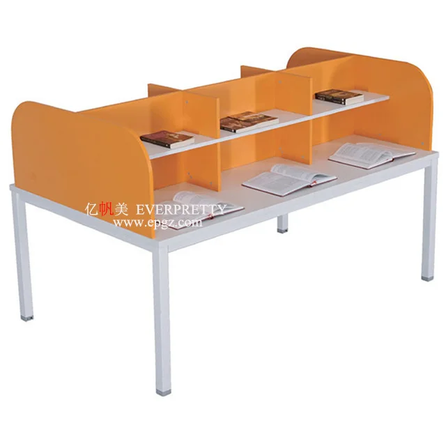 Popular Design School Library Furniture Wooden Partition Reading Table ...