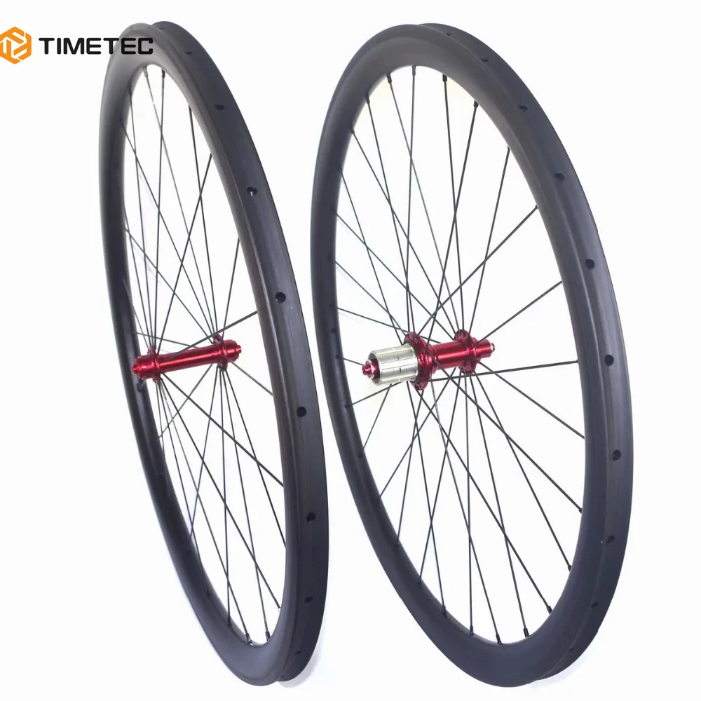 700C Tubular Carbon Wheels Ceramic Hub 38mm Profile 23mm 25mm Width ...