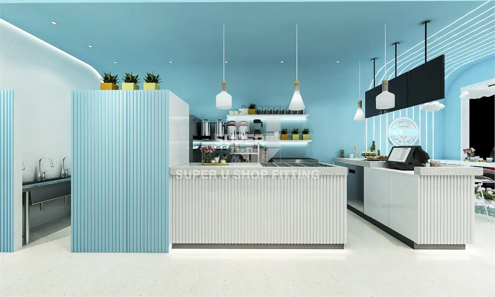 Pink Ice Cream Shop Furniture - Stylish & Customizable