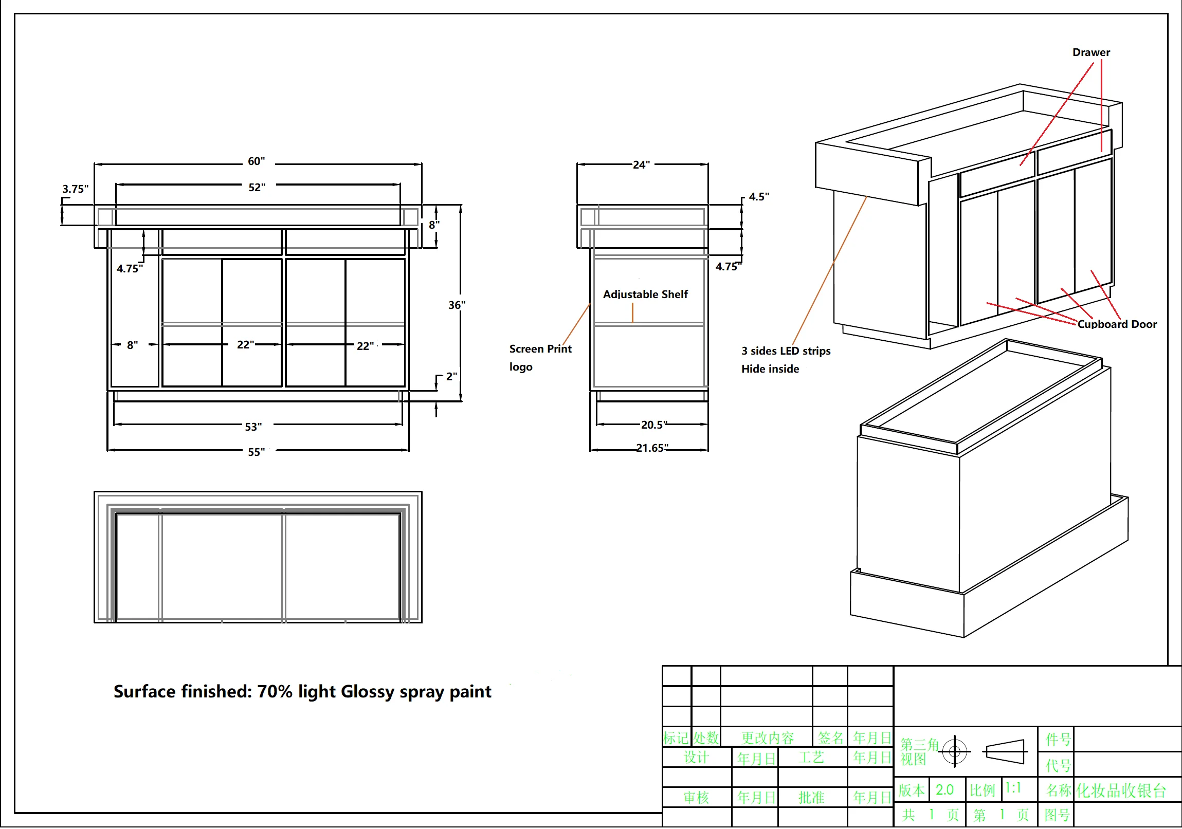 Modern Shop Counter Design for Garment Store - Retail Counter Detail