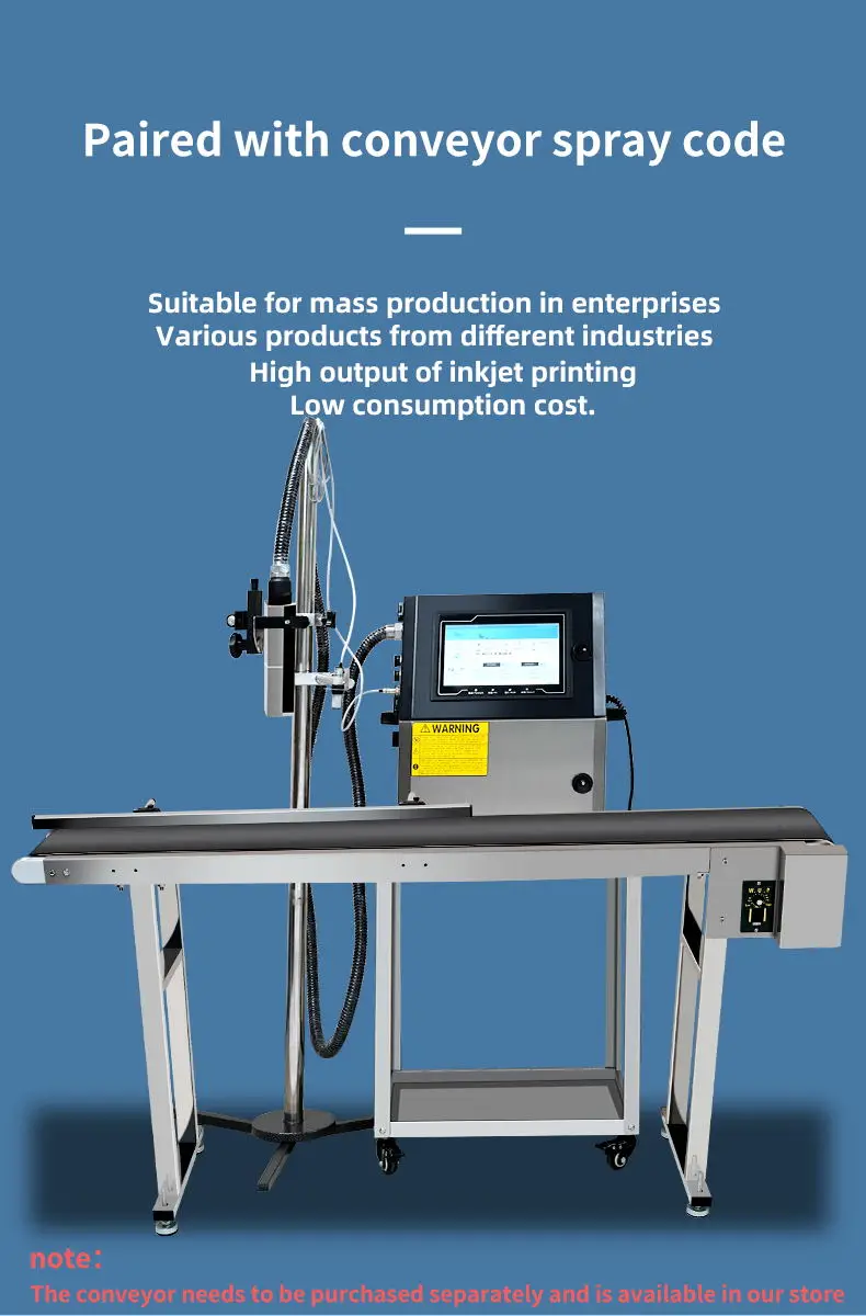 Continuous Inkjet Printer With Qr Code For Batch Production Line Cloth ...