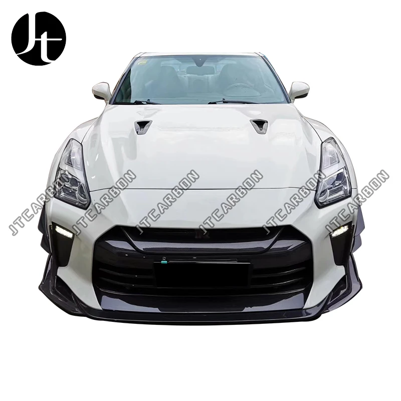 Gtr Gt-r R35 top secret Style Carbon Fiber FRP Front Bumper Rear Bumper ...