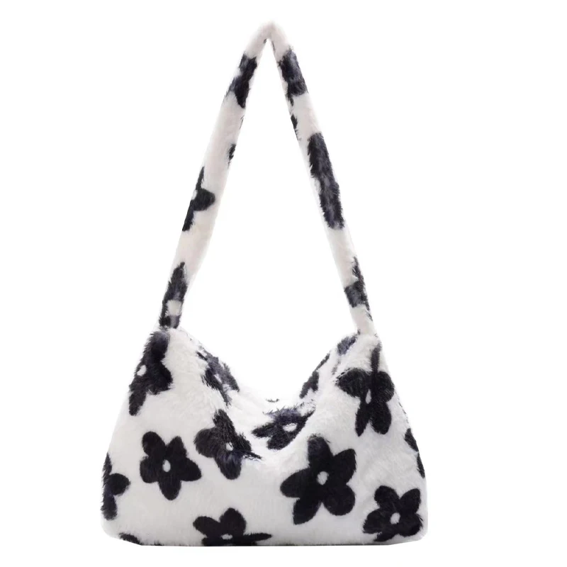 Cute Purple Love Pattern Underarm Bag Korean Girlish Style Autumn ...