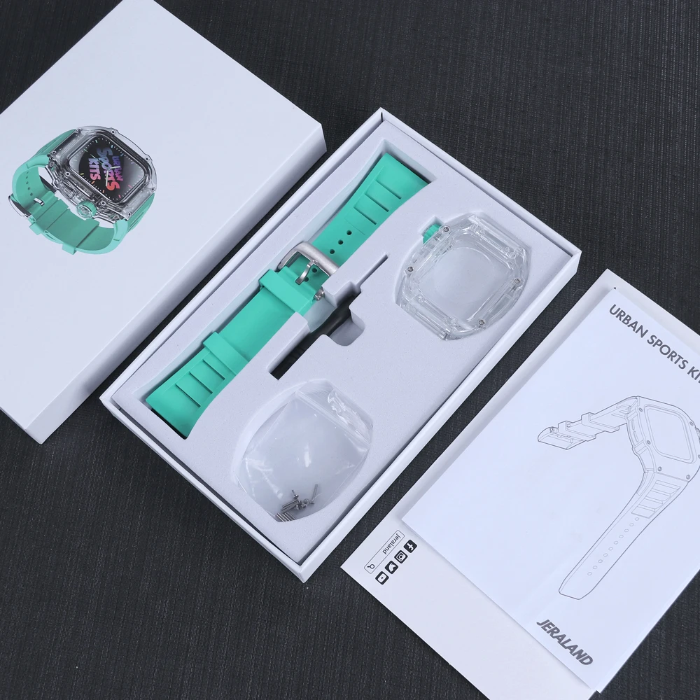 Transparent Watch Case For Apple Watch Band 8 7 45mm 44mm Rubber ...