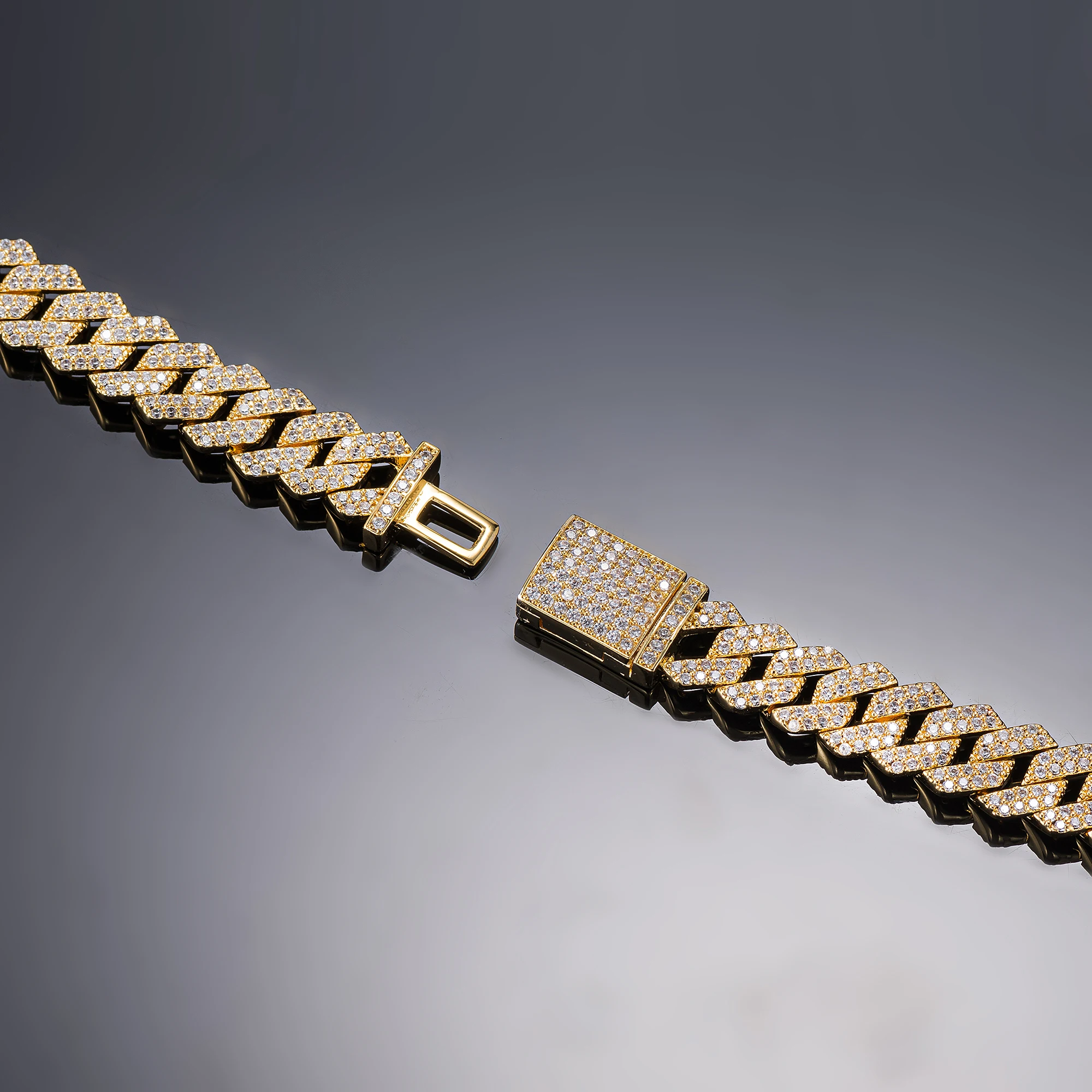 Moissanite Cuban Link Chain 9mm Moissanite Prong Cuban 9mm Moissanite ...