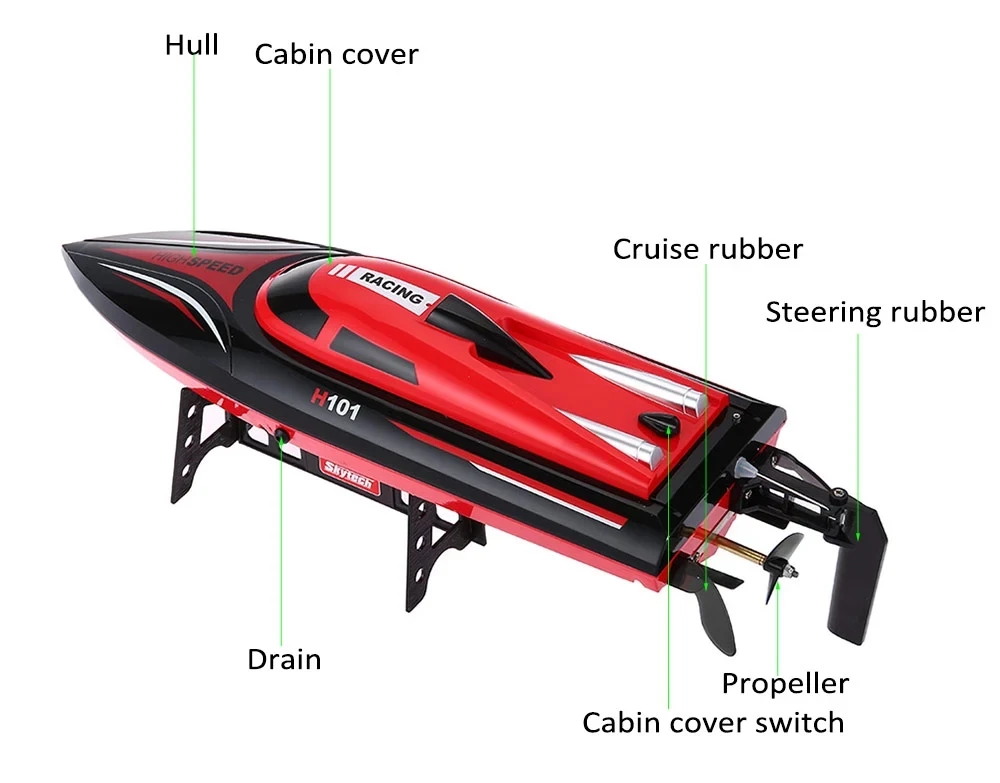 Newest Skytech H101 Rc Boat Ship 2.4g 4 Channel 180 Degree Flip Remote ...