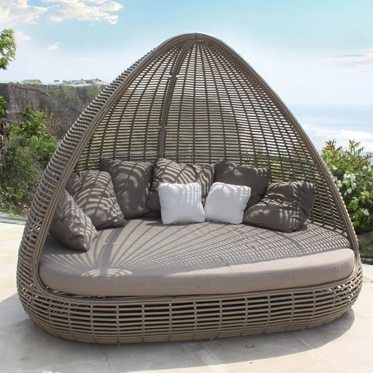 Cute Cocoon Shaped Outdoor Wicker Daybed Cocoon Chair Beach Bed on Sale ...