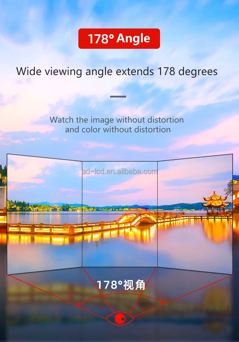 55 Inch 3x3 Original New IPS LCD LED TV Panel 800nits 1080p