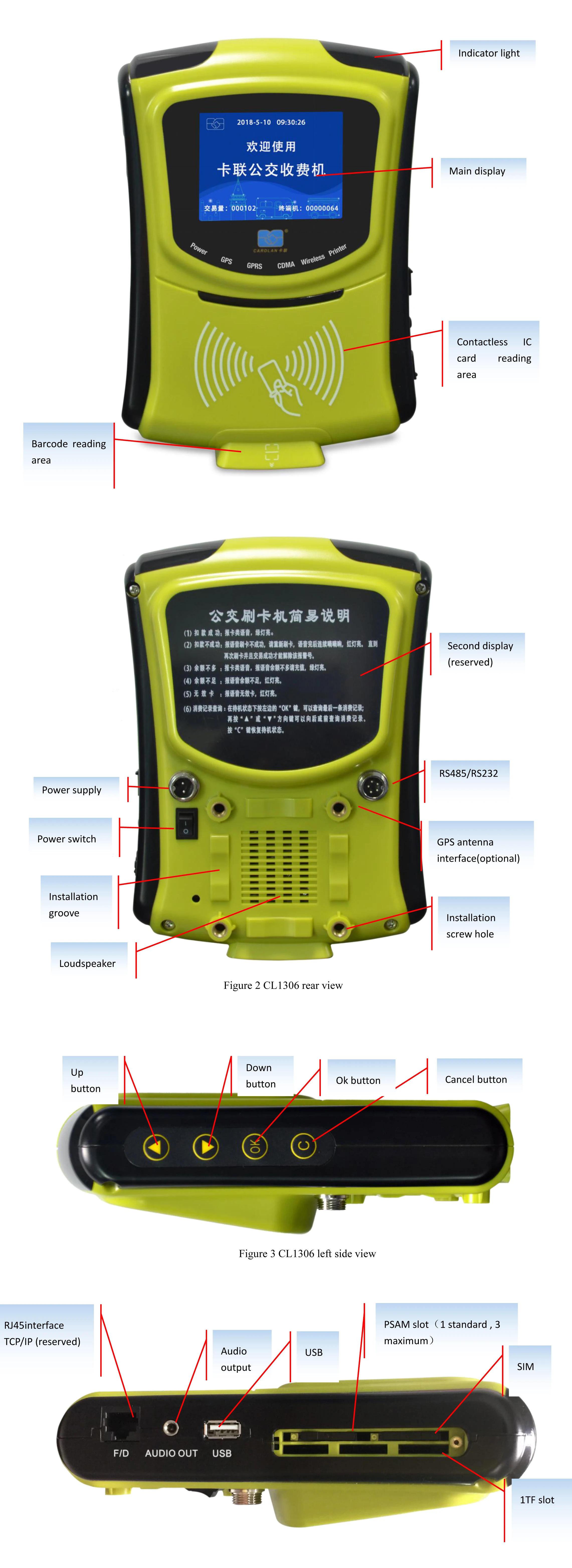 Public Transportation 4g Rfid Ic Card Reader/bus Pos Payment Terminal ...