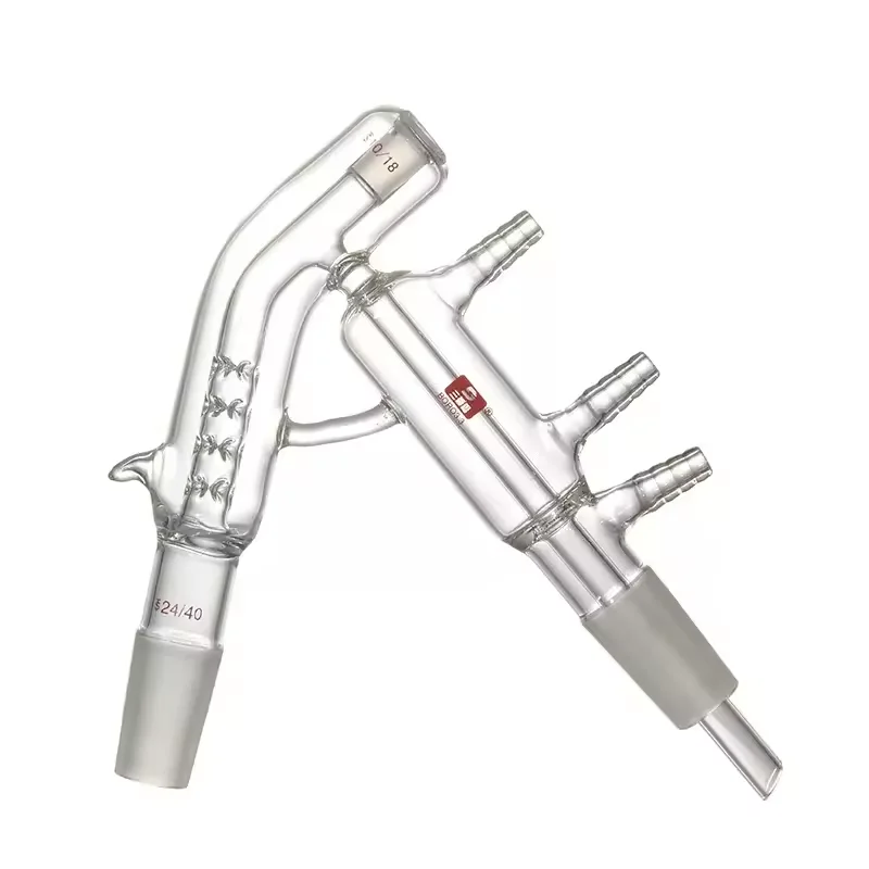 Lab glass vacuum jacketed double layer wall short path distilling ...