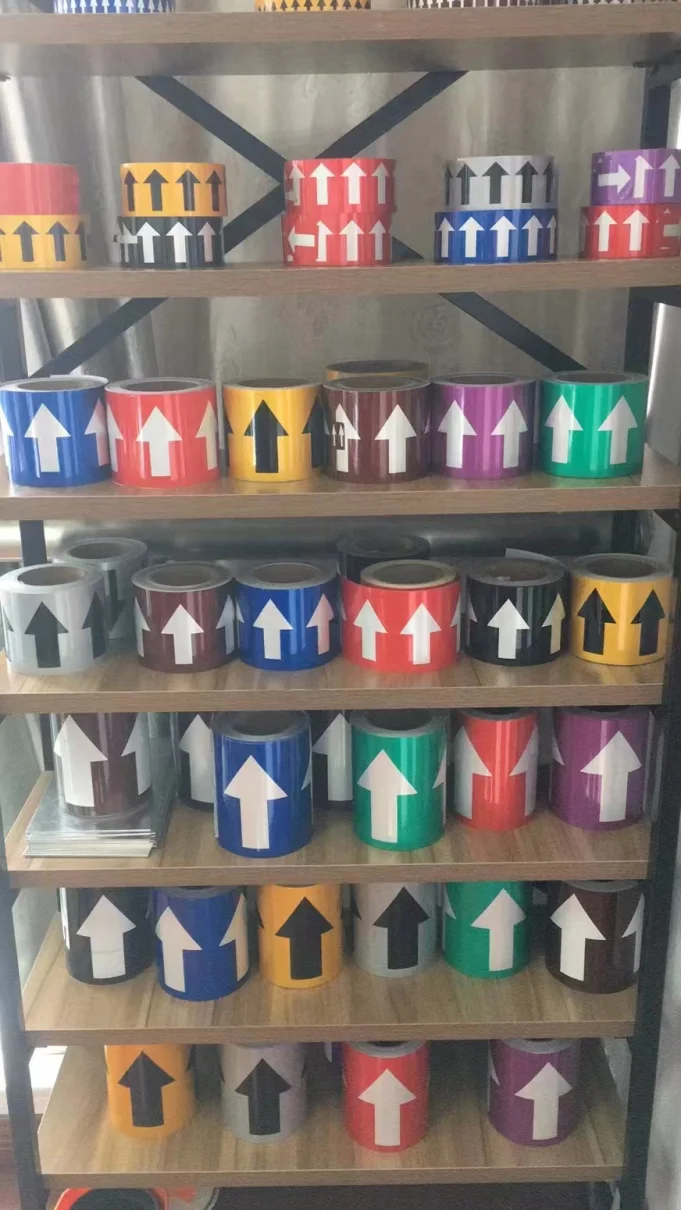 Pipe Identification Tape - Durable, Waterproof, and Adhesive