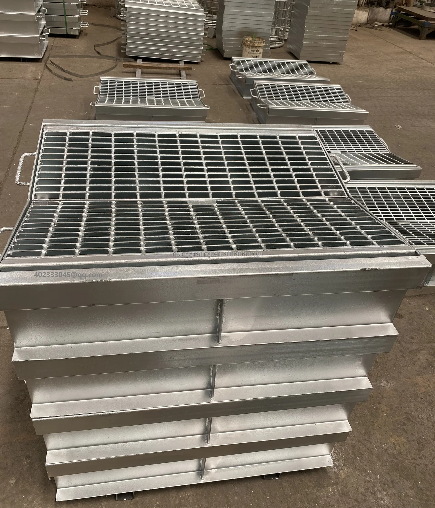 Galvanised Roll Kerb Entry Skirted V Grate And Frame - Buy V Grate ...