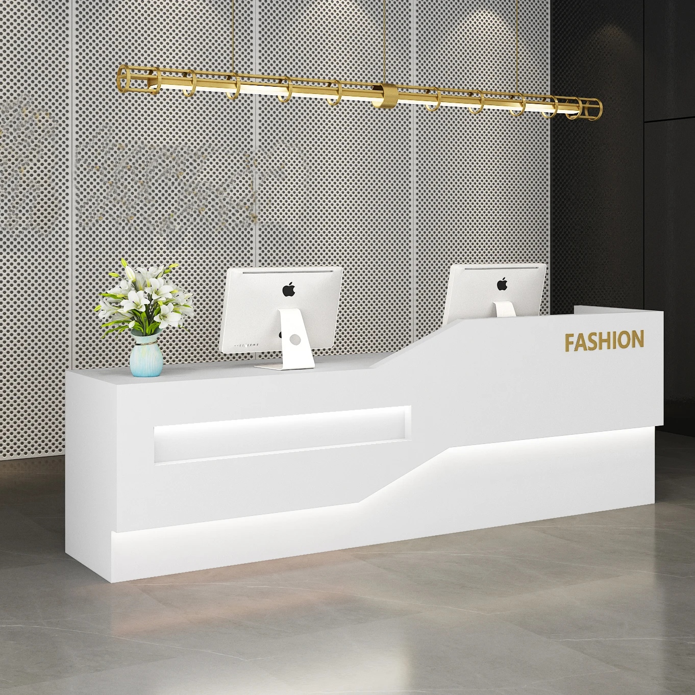 Simple And Bright Clothing Store Fashion Wood Front Desk Cashier ...