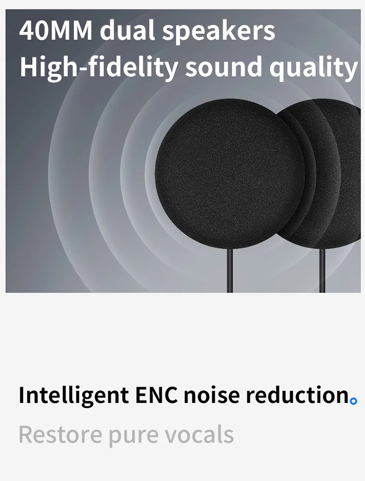 MOTOWOLF BH1 Motorcycle Helmet Headset - Bluetooth Intercom