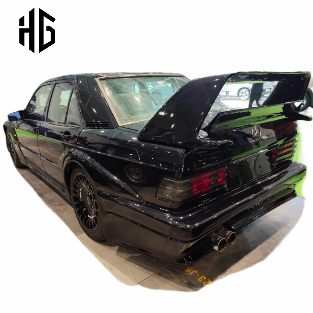 For Merced Bens C Class Fiberglass Front Rear Bumper Kit To 190e Evo Ii ...