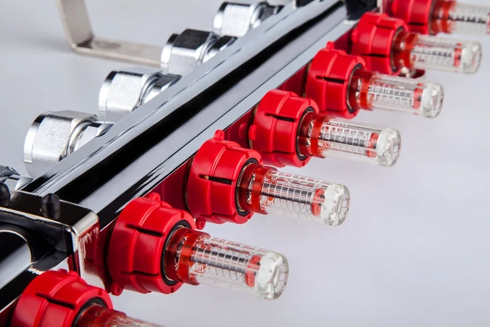 Brass Collectors Brass Manifold With Flow Meter for Floor Heating ...