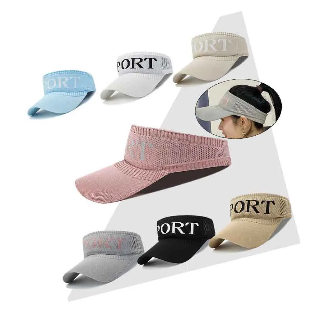 Outdoor Empty Top Knitted Mesh Breathable Baseball Cap Sun Visor Caps ...