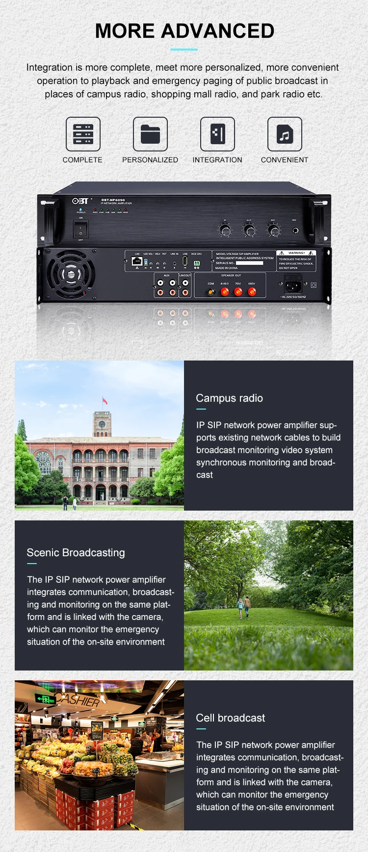 Ip Audio Amplifier,Network Ip Pa System Amplifier,Sip Amplifier - Buy ...