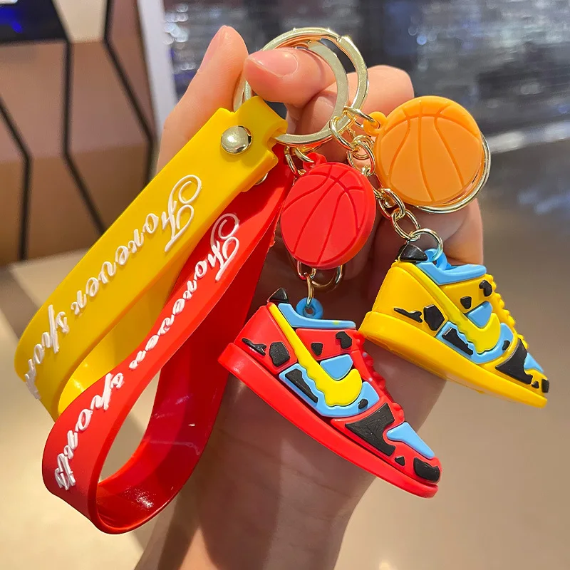 Trend Personality Silicone Three-dimensional 3d Shoes Letter Keychain ...