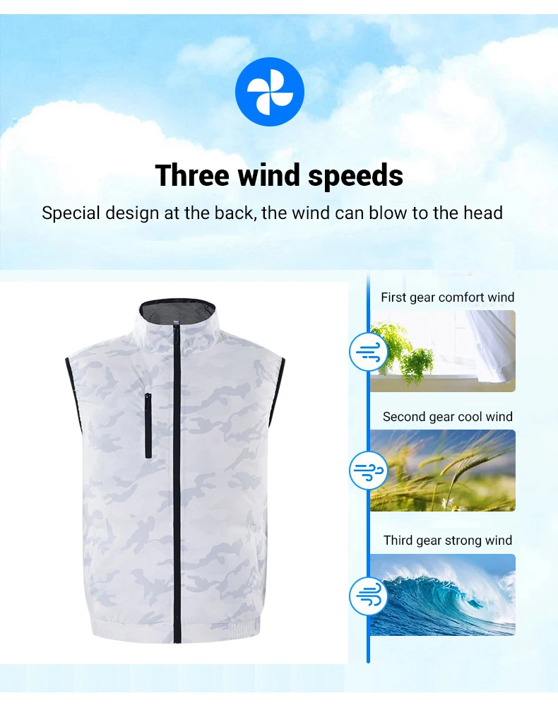 Factory Custom Summer Fan Clothes Waterproof Multi-color Air ...