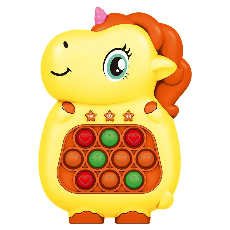 2024 New unicorn speed push mole game machine, puzzle press music game ...