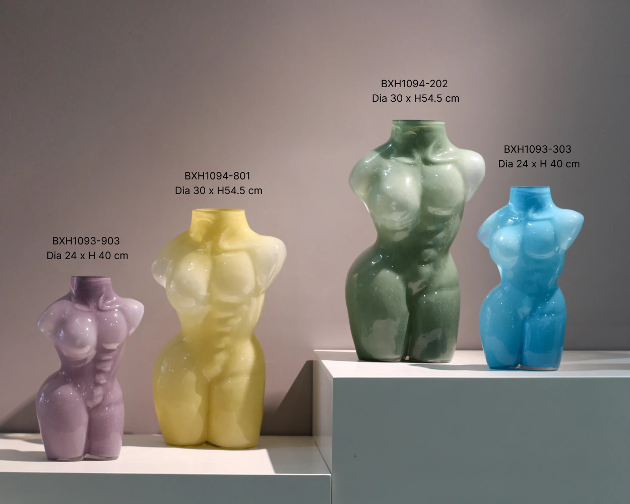 Modern Murano Art Glass Torso Vase Half Female And Half Male Sculptural ...