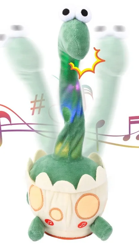 Dancing Talking Dinosaur Plush Repeat Speaking Wriggle Singing ...