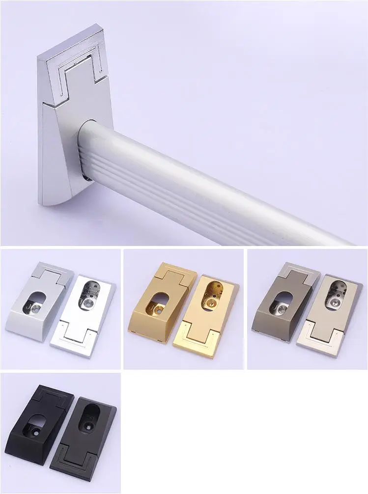 Wall Mounted Aluminum Closet Hanging Rod - Easy Install