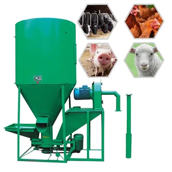 High Efficient Vertical Combine Farm Animal Fodder Vertical Feed Mixer ...
