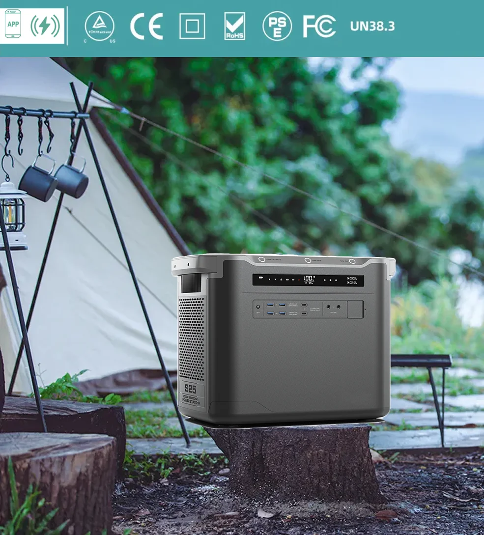 2000w Lithium Battery Bank Portable Power Station With Wireless Charger ...