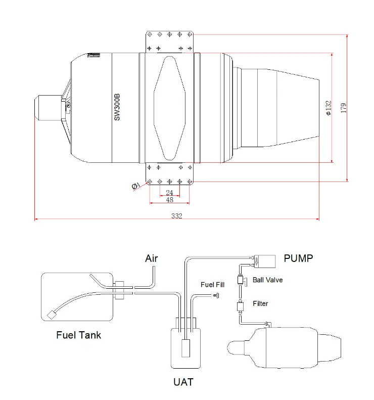 Swiwin Sw300pro Max Thrust 30kg Brushless Turbine Engine Jet Turbojet ...