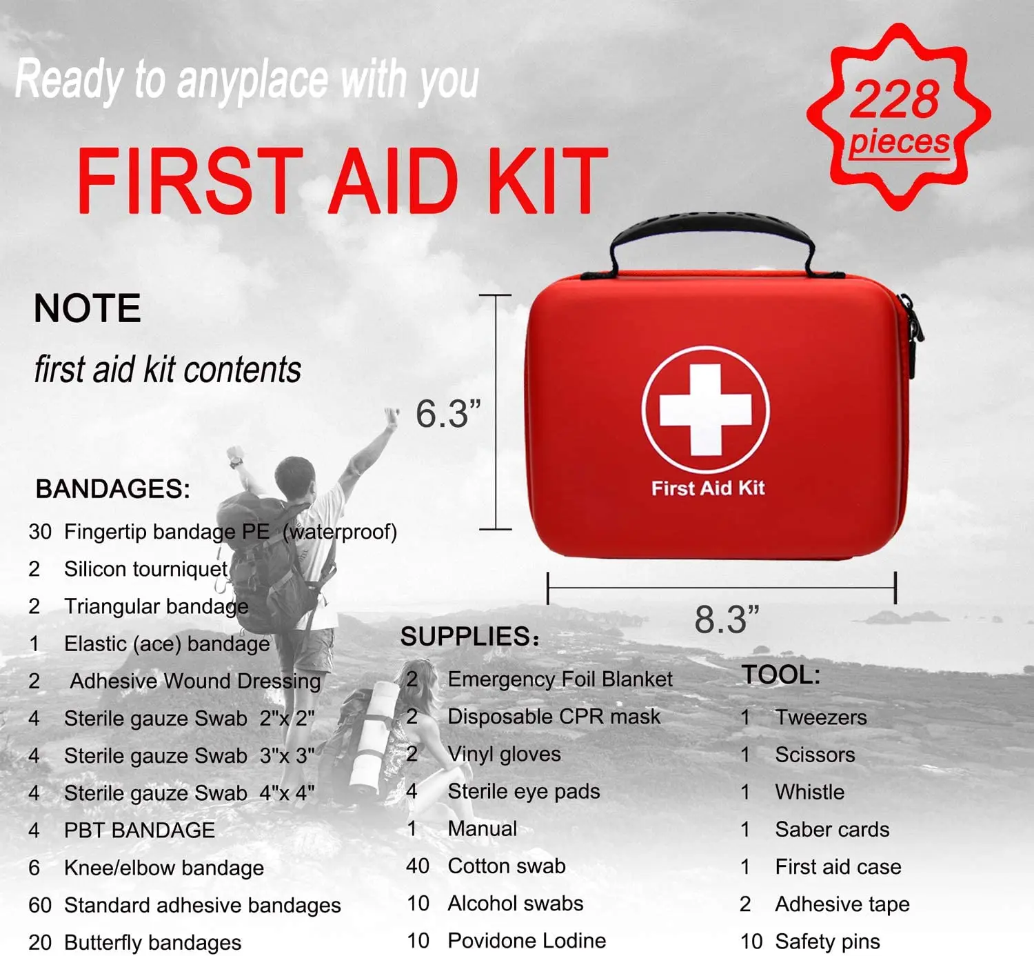 Medkits CE Certified - Portable First Aid for Outdoor Emergencies