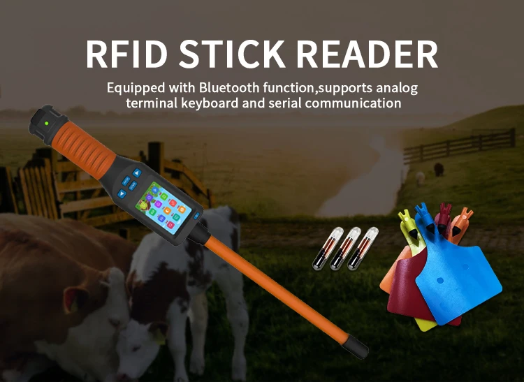 Animal Rfid 134.2khz Stick Animal Reader Long Wand Microchip Scanner ...