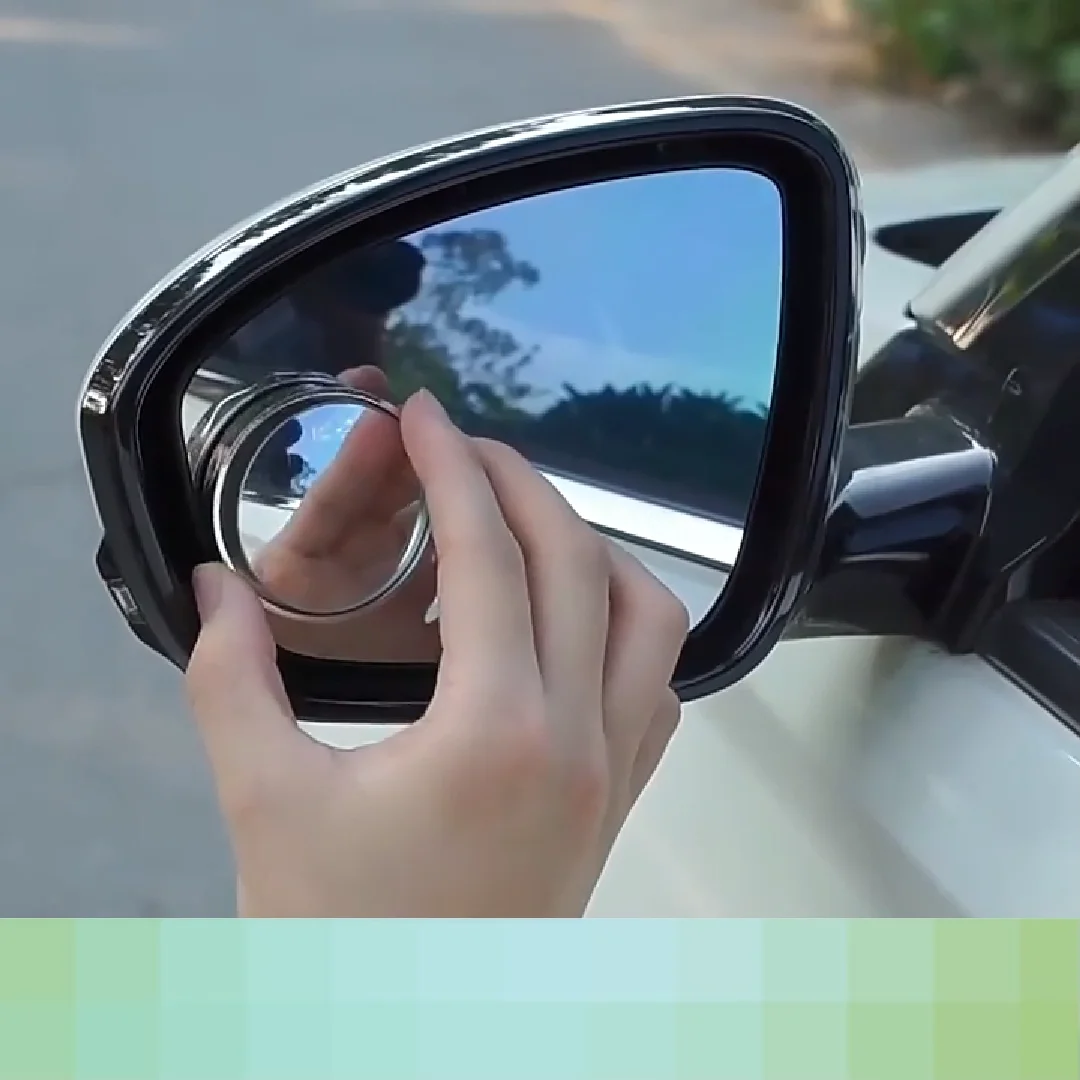 2pcs Hd Car Round Frame Convex Blind Spot Mirrors Wide-angle 360 ...