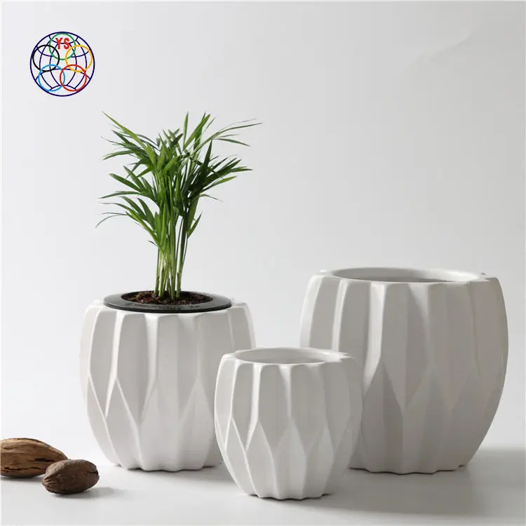 Hand Curved Matte White Macetas Wedding Decorating Plant Pots / Home ...